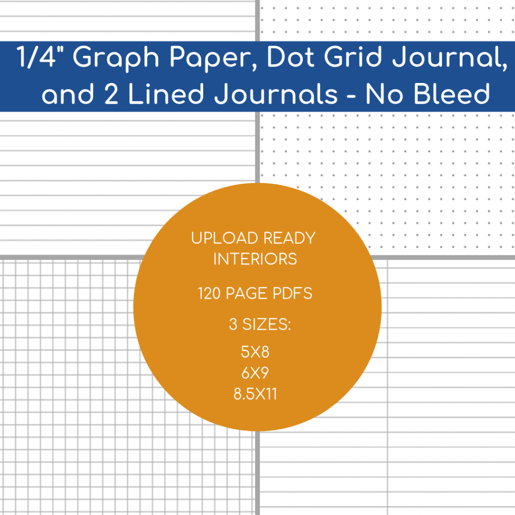 1/4" Graph Paper, Dot Grid Journal, Lined Journal, and Two Column ...