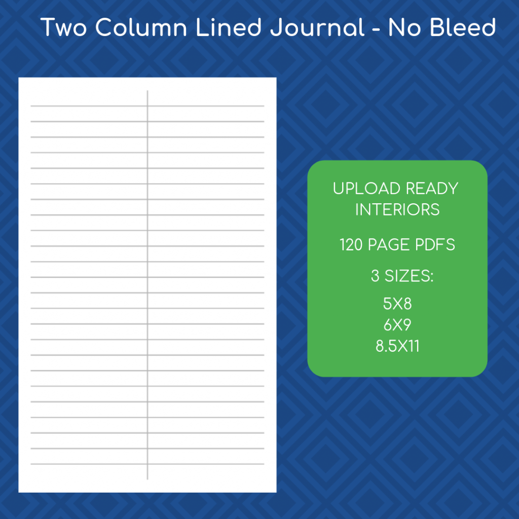 Two Column Lined Journal Paper - No Bleed - A Book Creator Blog