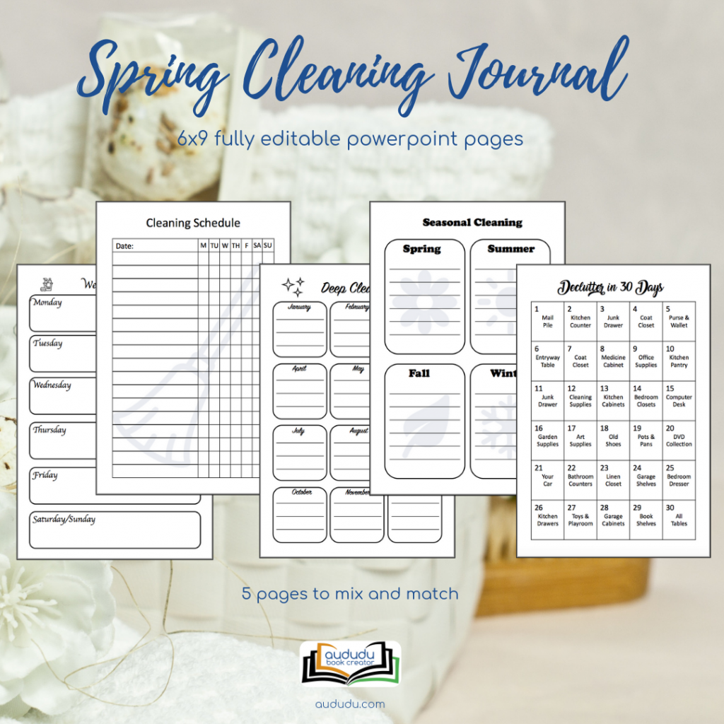 Spring Cleaning Journal Freebie - A Book Creator Blog