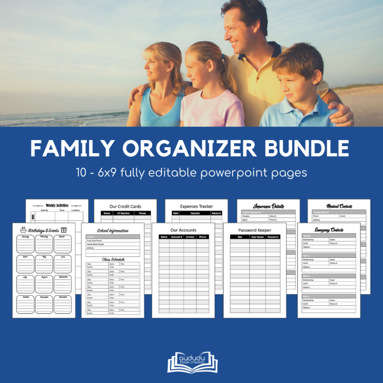 Family Organizer Bundle - A Book Creator Blog