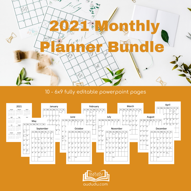 2021 Monthly Planner Bundle - A Book Creator Blog