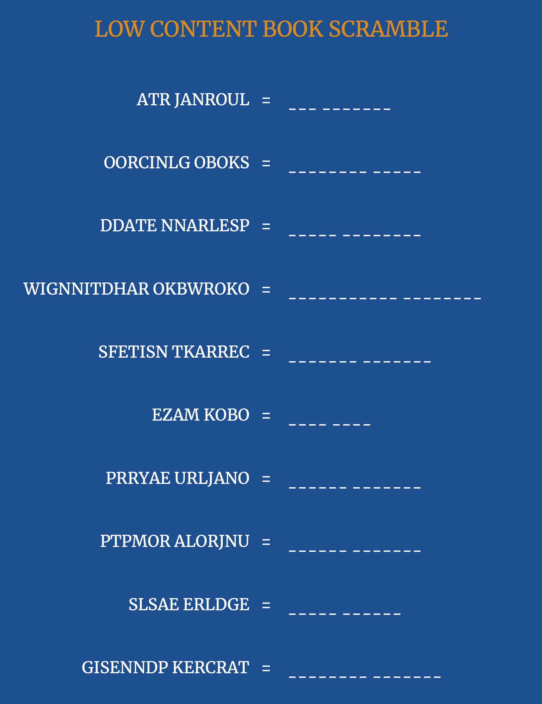 New Word Scramble Tool! - A Book Creator Blog