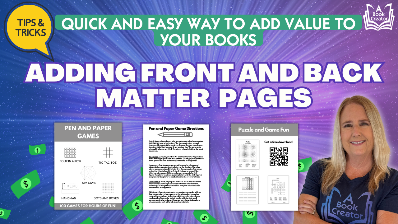 How to Add Front & Back Matter Pages to Your PDFs Using A Book Creator ...