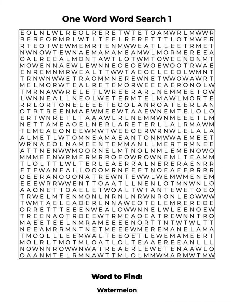 The One Word Word Search: A Clever Puzzle Format and Untapped Niche for ...