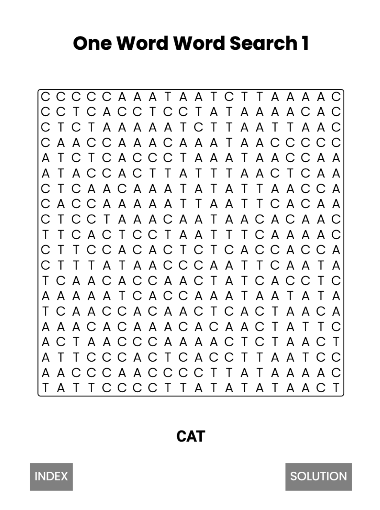 The One Word Word Search: A Clever Puzzle Format and Untapped Niche for ...